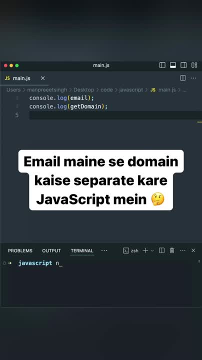 Manpreet Singh on LinkedIn: #javascript #email #domain #split #string # ... Manpreet Singh on LinkedIn: #javascript #email #domain #split #string # ...