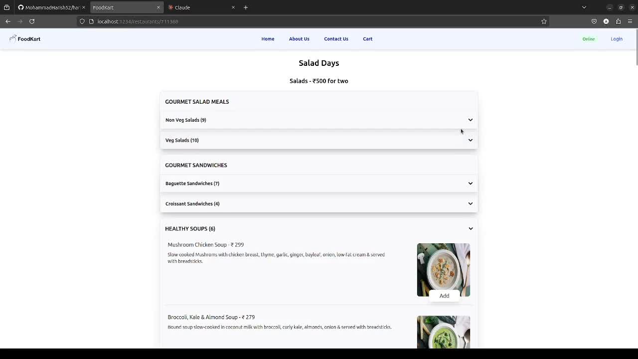 Refactored FoodKart app with React and Swiggy | Amul Gaurav posted on ... Refactored FoodKart app with React and Swiggy | Amul Gaurav posted on ...