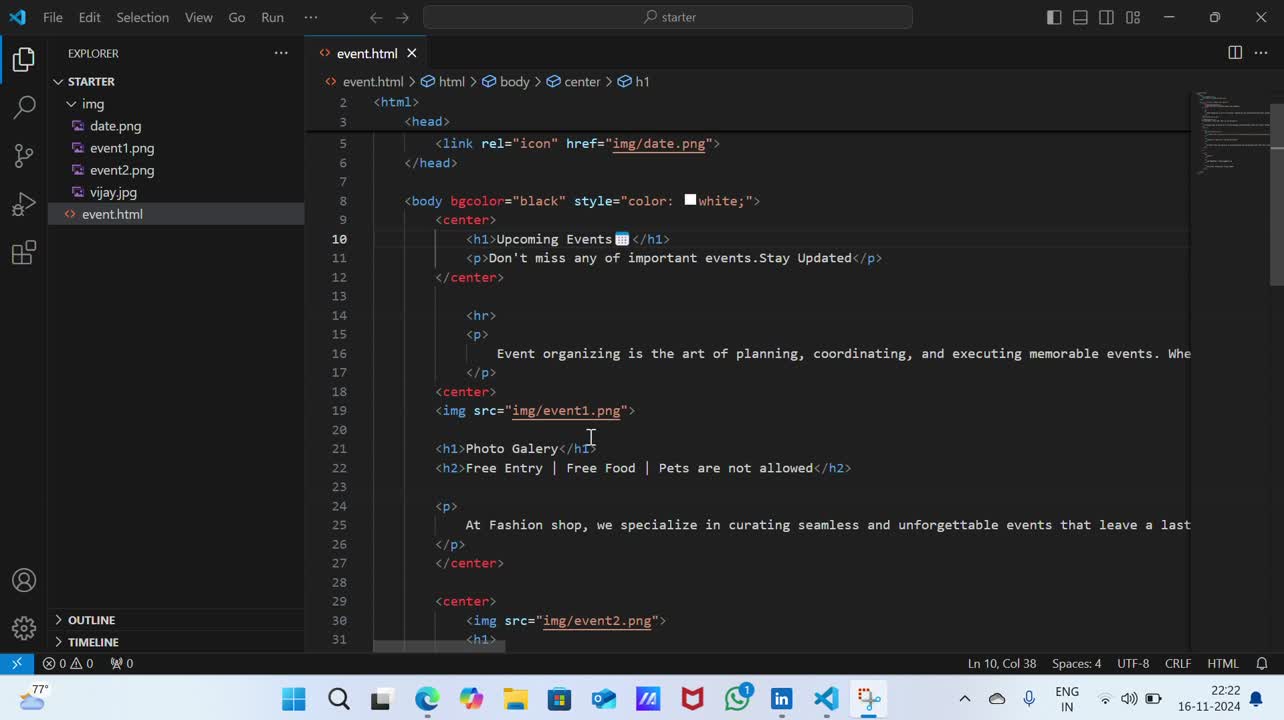 Krishnaraj A on LinkedIn: #webdevelopment #html #vscode #firstproject # ... Krishnaraj A on LinkedIn: #webdevelopment #html #vscode #firstproject # ...