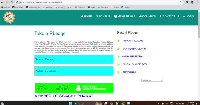 Membership page of swachh bharat abhiyan | Shashwat Kumar Singh posted ... Membership page of swachh bharat abhiyan | Shashwat Kumar Singh posted ...