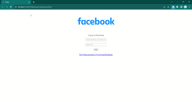 AISHWARYA D K on LinkedIn: #html5 #facebooklogin #form #happycoding # ... AISHWARYA D K on LinkedIn: #html5 #facebooklogin #form #happycoding # ...