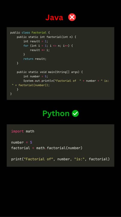 python coding on LinkedIn: #java #python #codecomparison # ... python coding on LinkedIn: #java #python #codecomparison # ...