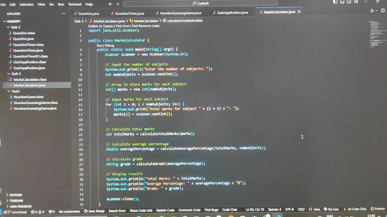 Worked on Marks Calculator for CodSoft students | Vivek Budania posted ... Worked on Marks Calculator for CodSoft students | Vivek Budania posted ...