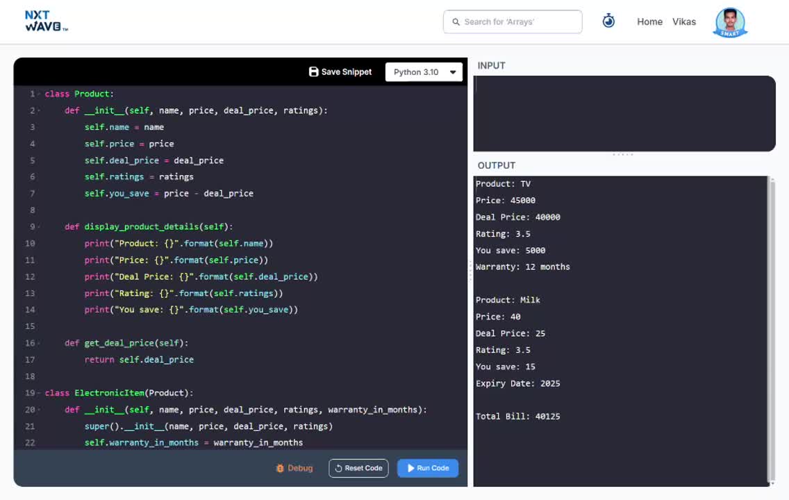 Vikas Kamera on LinkedIn: #python #ecommerce #oop #programming # ... Vikas Kamera on LinkedIn: #python #ecommerce #oop #programming # ...