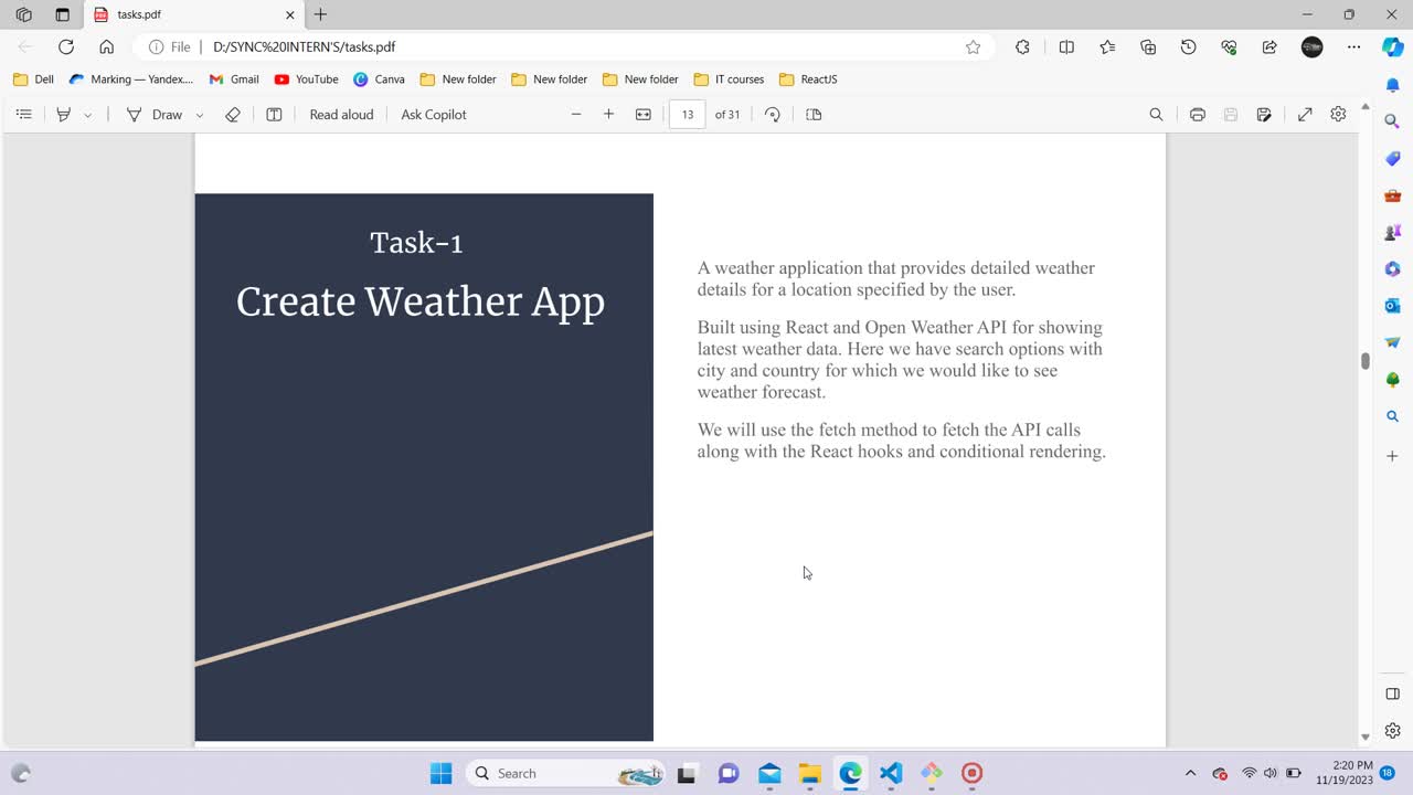 Logika K. on LinkedIn: #syncinterns #weatherapp #reactjs # ... Logika K. on LinkedIn: #syncinterns #weatherapp #reactjs # ...