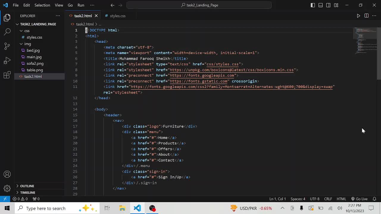 Muhammad Farooq Sheikh on LinkedIn: #html #css #codsoft #internship # ... Muhammad Farooq Sheikh on LinkedIn: #html #css #codsoft #internship # ...
