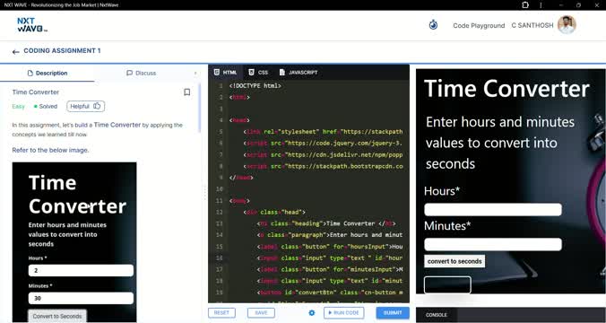 C Santhosh on LinkedIn: #javascript #nxtwave C Santhosh on LinkedIn: #javascript #nxtwave