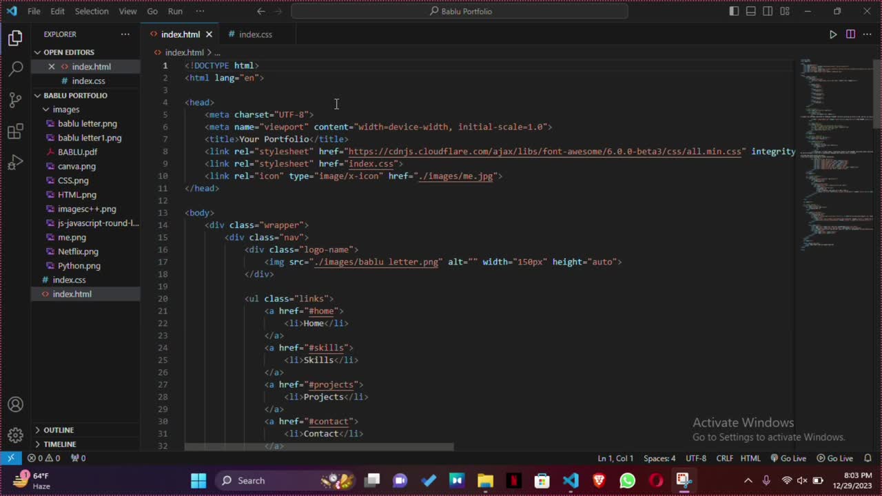 BABLU BAKTI on LinkedIn: TASK 1 : Portfolio Website using css and html ... BABLU BAKTI on LinkedIn: TASK 1 : Portfolio Website using css and html ...
