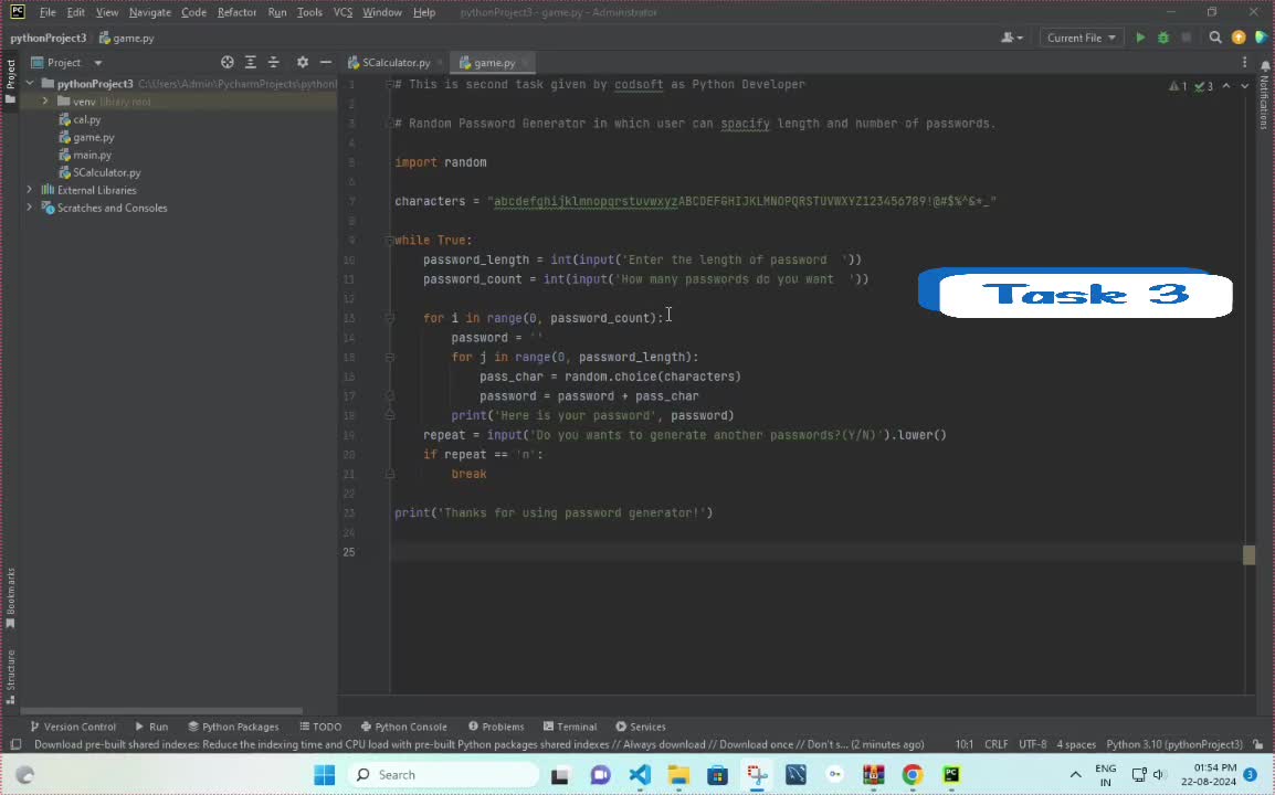Shubham Palkhe on LinkedIn: #codsoft #internship #python Shubham Palkhe on LinkedIn: #codsoft #internship #python