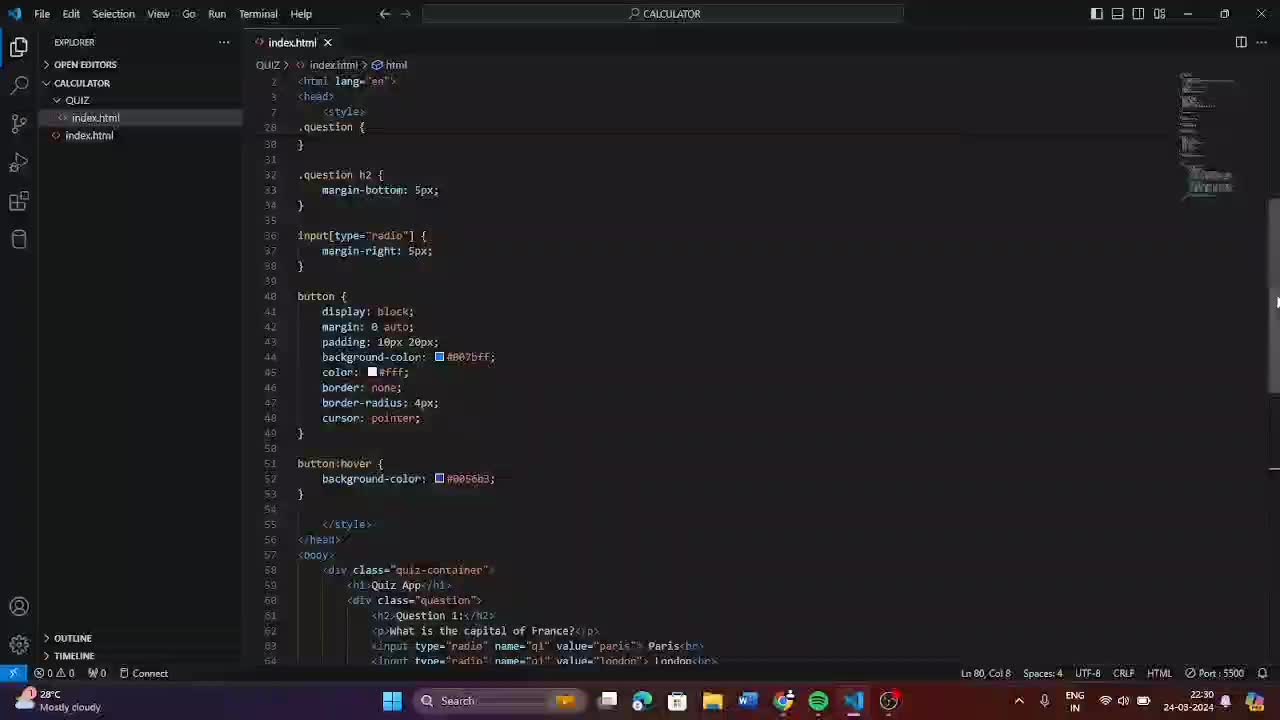 NIRANJANA SARA T on LinkedIn: #html #css #webdevelopment #quizapp # ... NIRANJANA SARA T on LinkedIn: #html #css #webdevelopment #quizapp # ...