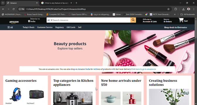Avntika Jaiswal on LinkedIn: #html #css #frontenddev #amazon #webdesign Avntika Jaiswal on LinkedIn: #html #css #frontenddev #amazon #webdesign
