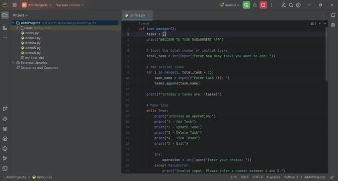 Abhishek Awalgave on LinkedIn: #python #taskmanagement # ... Abhishek Awalgave on LinkedIn: #python #taskmanagement # ...