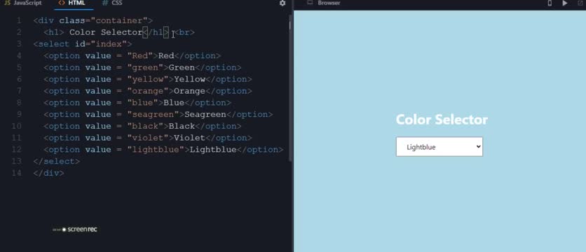 Launching color changer project with HTML5, CSS3, and JavaScript ... Launching color changer project with HTML5, CSS3, and JavaScript ...