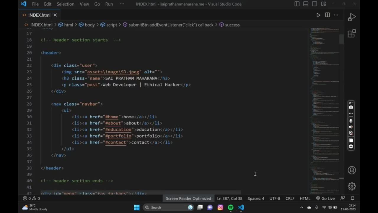 SAI PRATHAM MAHARANA on LinkedIn: #html #css #javascript # ... SAI PRATHAM MAHARANA on LinkedIn: #html #css #javascript # ...