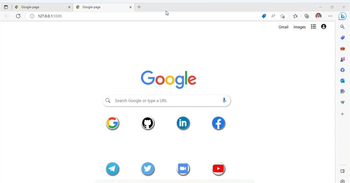 Navya Velakurthi on LinkedIn: I have designed google home page using ... Navya Velakurthi on LinkedIn: I have designed google home page using ...