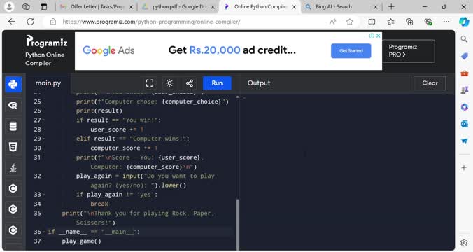 Ravi Kishore Siramdasu on LinkedIn: #codsoft #pythonprogramming #internship Ravi Kishore Siramdasu on LinkedIn: #codsoft #pythonprogramming #internship