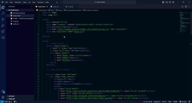 Ankit Kumar on LinkedIn: #bharatintern #webdevelopment #portfoliowebsite Ankit Kumar on LinkedIn: #bharatintern #webdevelopment #portfoliowebsite