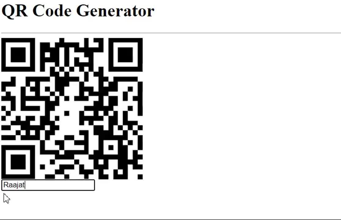 Day 4 of #100DaysOfCode challenge: QR Code Generator | Rajat Kumar ... Day 4 of #100DaysOfCode challenge: QR Code Generator | Rajat Kumar ...
