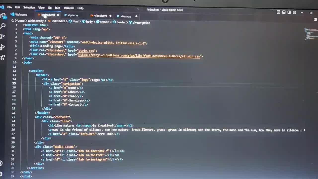 SAI VIKAS DUVVURU on LinkedIn: #oasisinfobyte #webdevelopment #html #css SAI VIKAS DUVVURU on LinkedIn: #oasisinfobyte #webdevelopment #html #css