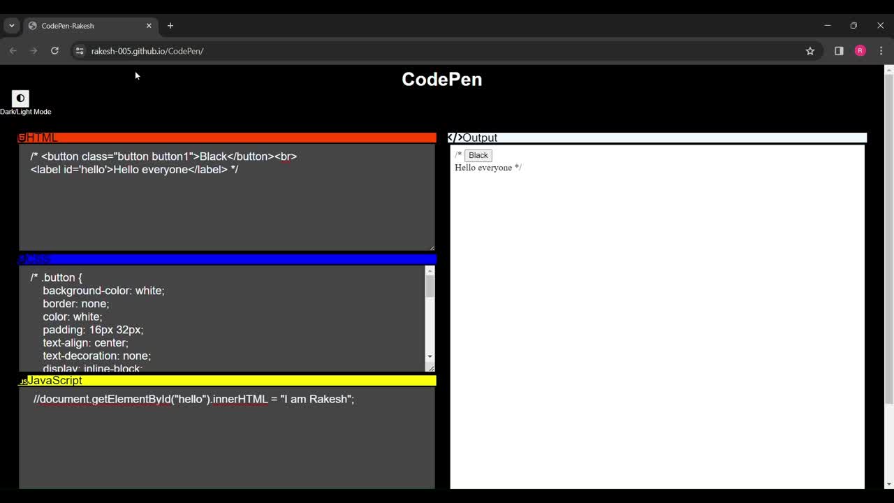 New project: CodePen website clone | Rakesh Sarma Ponukupati posted on ... New project: CodePen website clone | Rakesh Sarma Ponukupati posted on ...