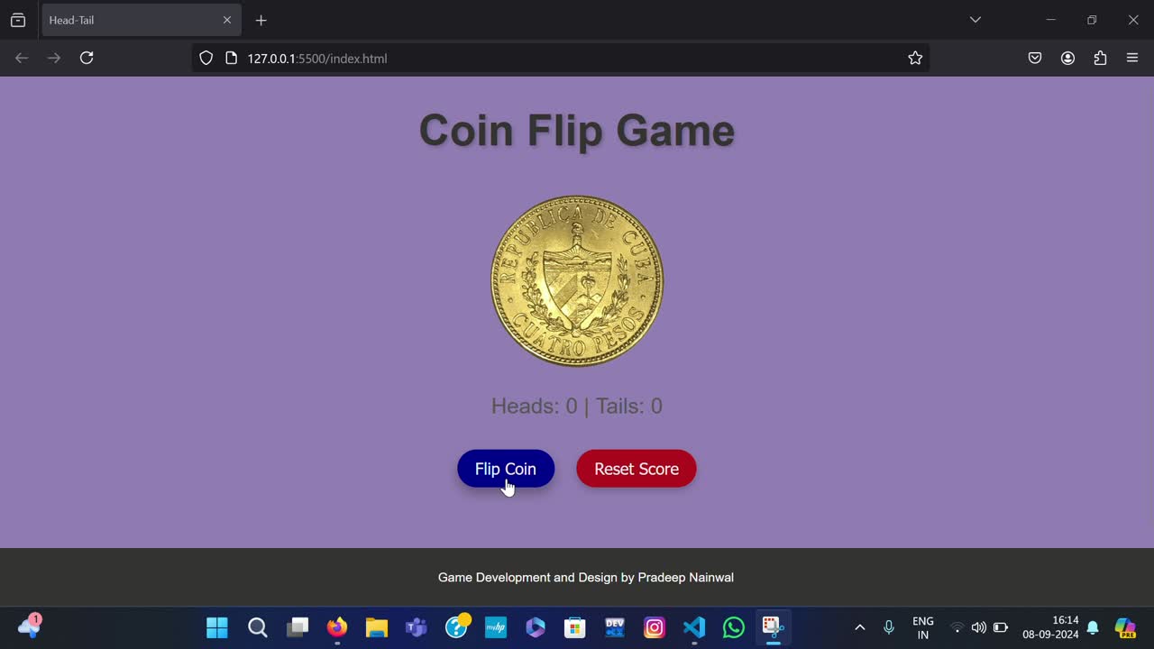 Created a coin flip game with CSS animations | Pradeep Nainwal posted ... Created a coin flip game with CSS animations | Pradeep Nainwal posted ...