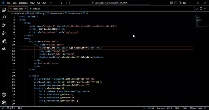 Srimathi Kumaresan on LinkedIn: #codealphaintern #webdevelopment # ... Srimathi Kumaresan on LinkedIn: #codealphaintern #webdevelopment # ...