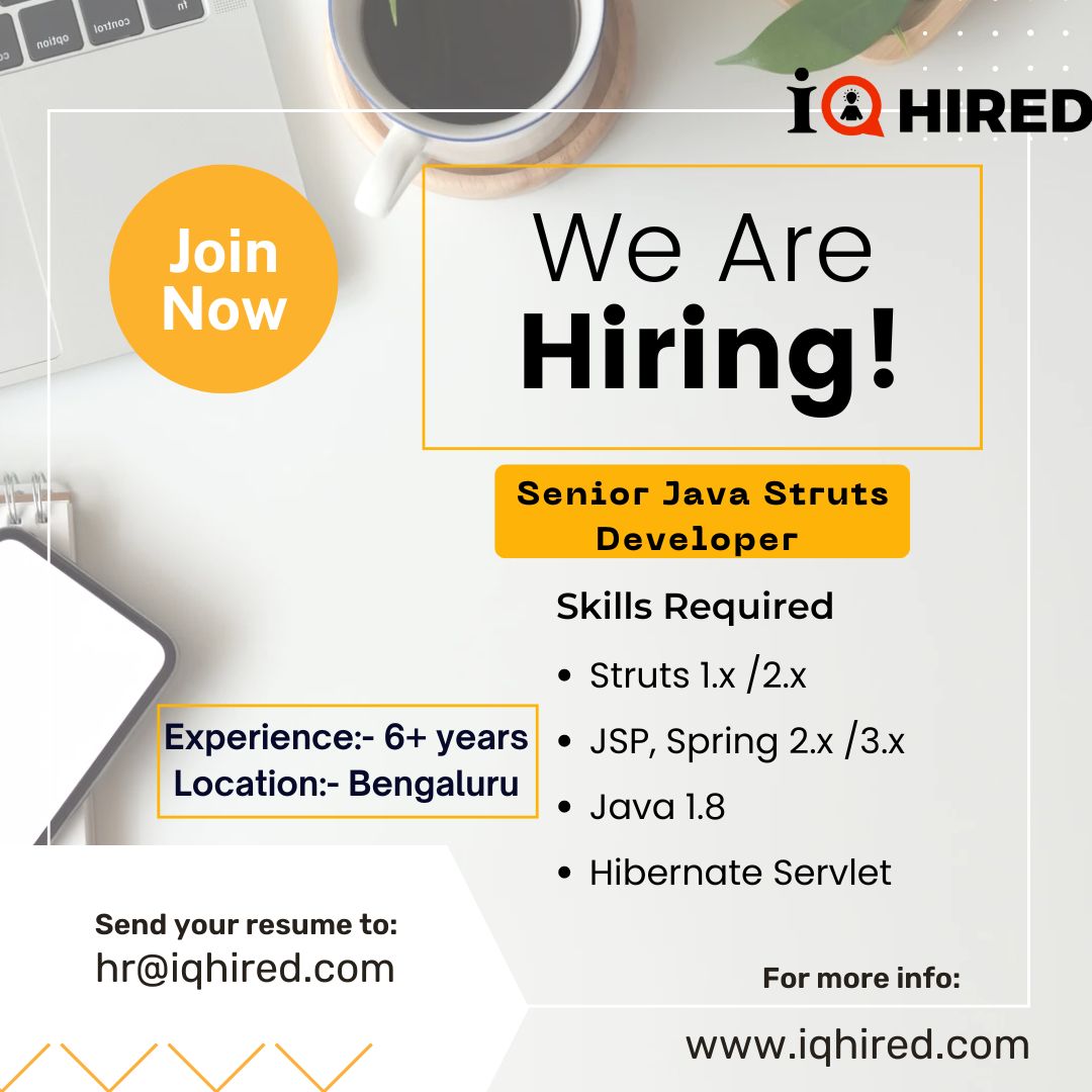 IQ Hired on LinkedIn: #hiring #java #senior #developer #struts #jsp # ... IQ Hired on LinkedIn: #hiring #java #senior #developer #struts #jsp # ...
