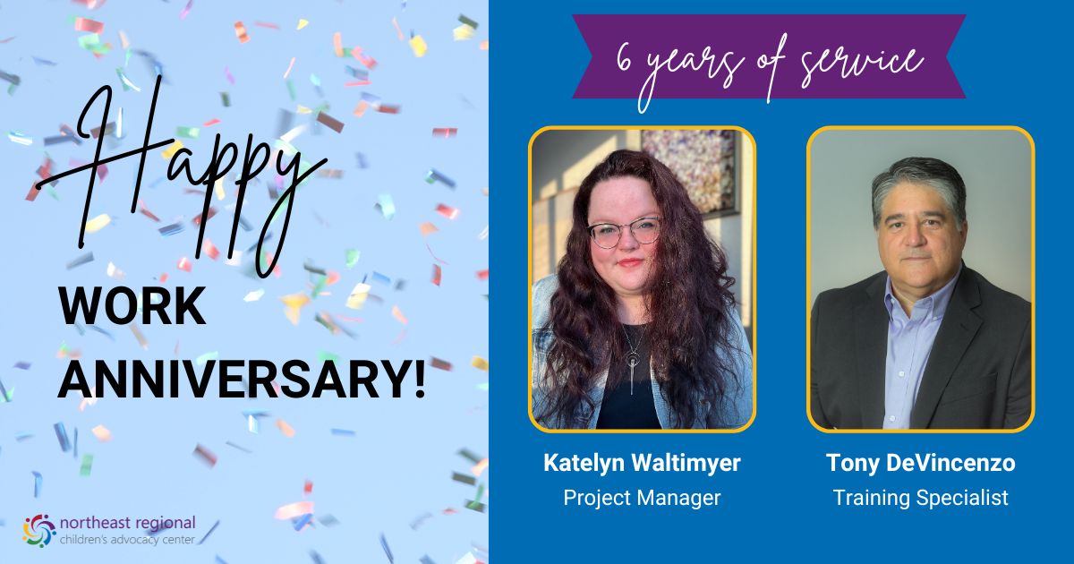 Northeast Regional Children's Advocacy Center on LinkedIn: #workanniversary Northeast Regional Children's Advocacy Center on LinkedIn: #workanniversary