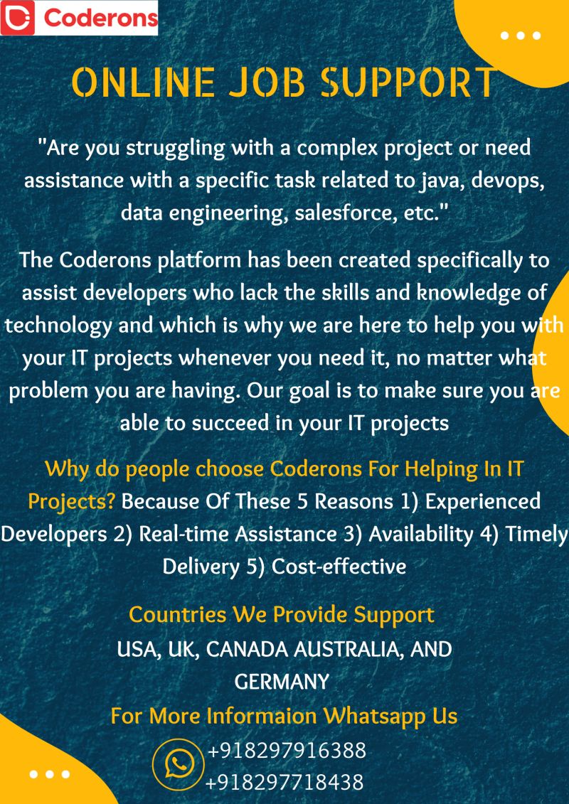 The Coderons Company is a leading company in the field of Mentoring/Job ... The Coderons Company is a leading company in the field of Mentoring/Job ...