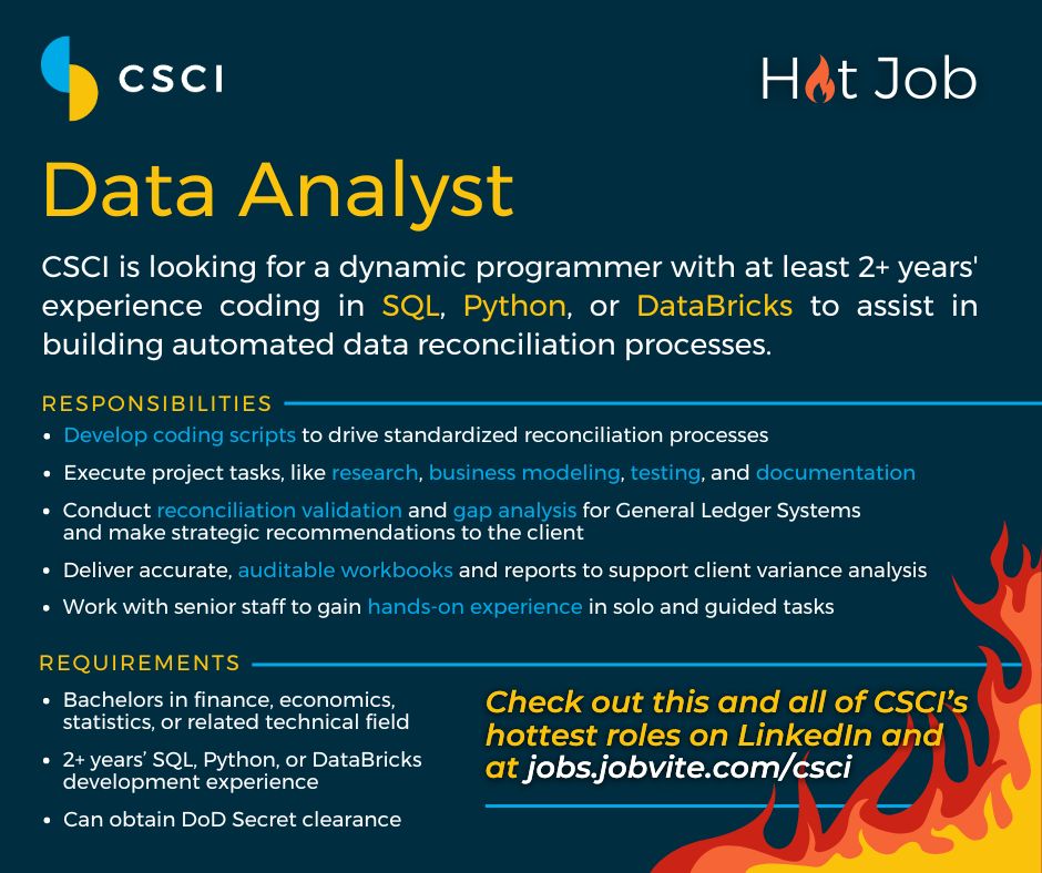 CSCI Consulting on LinkedIn: #sql #python #databricks CSCI Consulting on LinkedIn: #sql #python #databricks