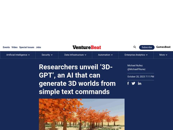 The Non-Tech Techie on LinkedIn: Researchers unveil '3D-GPT', an AI ... The Non-Tech Techie on LinkedIn: Researchers unveil '3D-GPT', an AI ...
