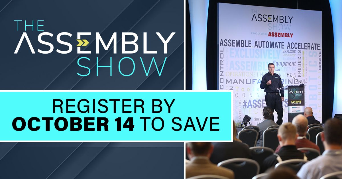 ASSEMBLY Magazine on LinkedIn: #registernow #theassemblyshow #assemblytech ASSEMBLY Magazine on LinkedIn: #registernow #theassemblyshow #assemblytech