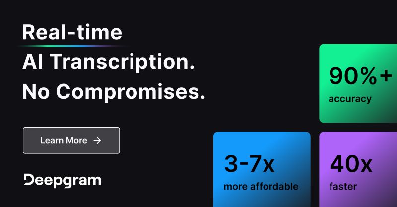 Deepgram on LinkedIn: Speech to Text API: Next-Gen AI Speech ... Deepgram on LinkedIn: Speech to Text API: Next-Gen AI Speech ...