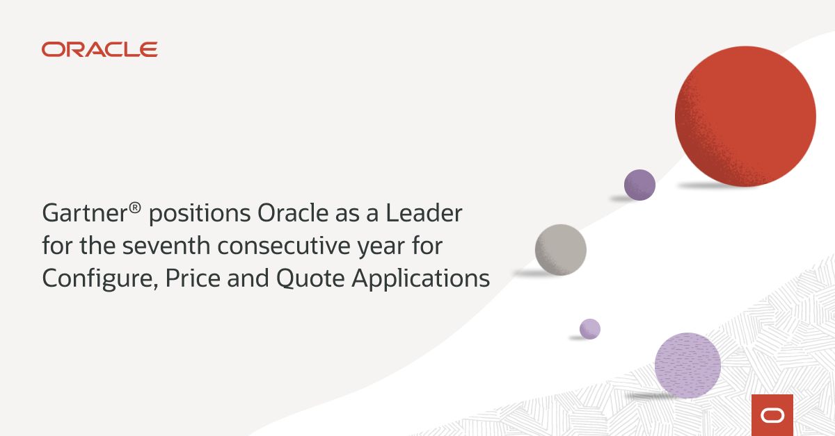 Manish Kapoor on LinkedIn: Oracle is a Leader in Configure, Price ... Manish Kapoor on LinkedIn: Oracle is a Leader in Configure, Price ...
