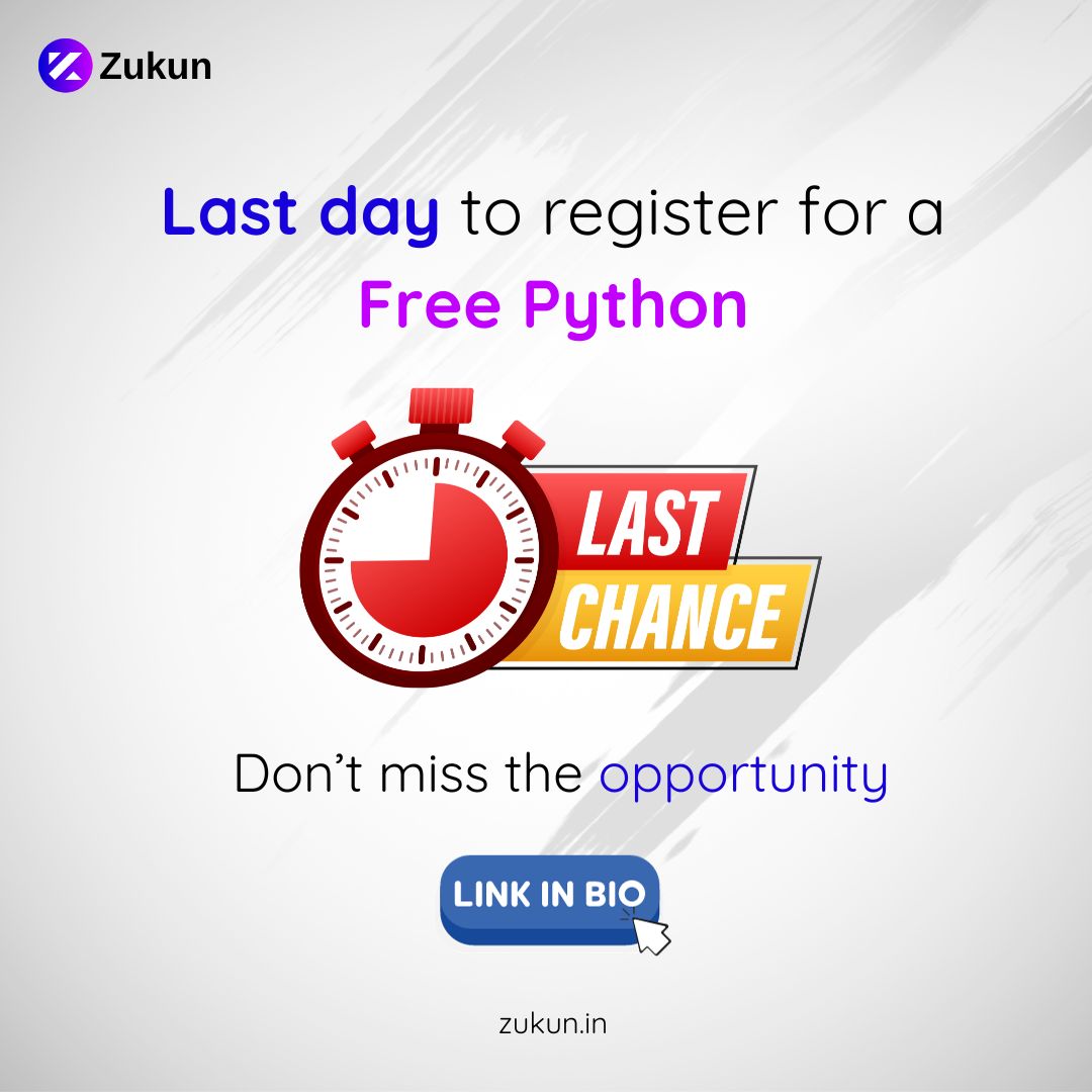 Zukun Academy LLP on LinkedIn: #pythonprogramming #freepythoncourse # ... Zukun Academy LLP on LinkedIn: #pythonprogramming #freepythoncourse # ...