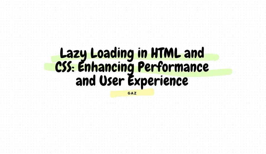 Ehsan Gazar on LinkedIn: Lazy Loading in HTML and CSS: Enhancing ... Ehsan Gazar on LinkedIn: Lazy Loading in HTML and CSS: Enhancing ...