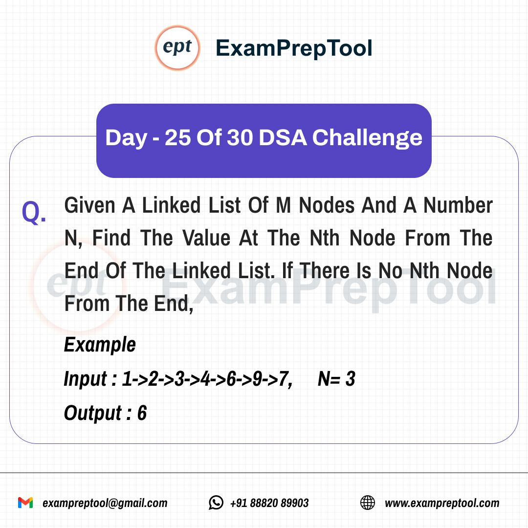 ExamPrepTool on LinkedIn: #30daysdsachallenge #ept #dsa #datastructures ... ExamPrepTool on LinkedIn: #30daysdsachallenge #ept #dsa #datastructures ...