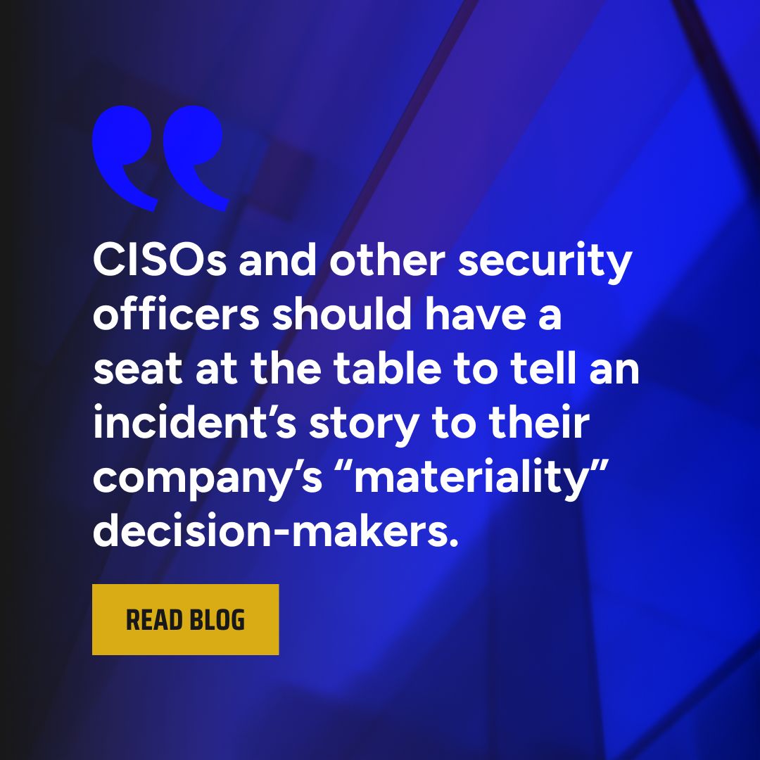Eric Deline on LinkedIn: Why CISOs are the VIP for the SEC ... Eric Deline on LinkedIn: Why CISOs are the VIP for the SEC ...