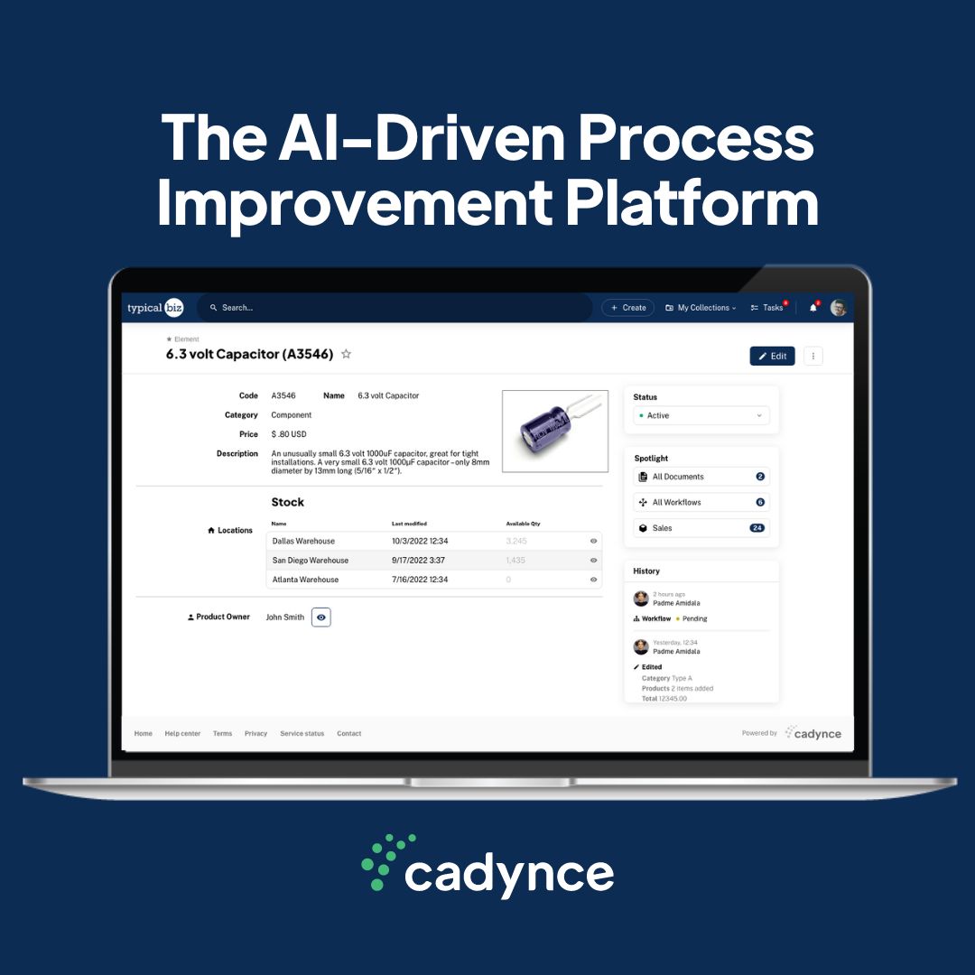 Cadynce on LinkedIn: Cadynce is the AI-driven process improvement ... Cadynce on LinkedIn: Cadynce is the AI-driven process improvement ...