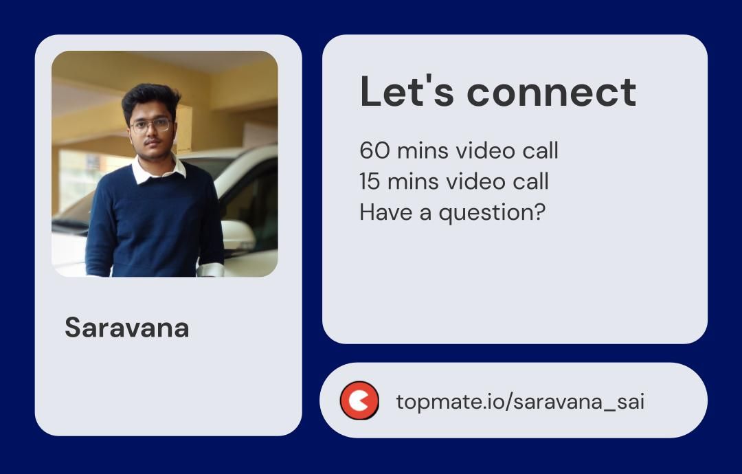 Saravana Thiyagarajan on LinkedIn: Hey folks! I've been getting a lot ... Saravana Thiyagarajan on LinkedIn: Hey folks! I've been getting a lot ...