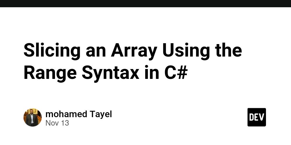 CodingCat.dev on LinkedIn: Slicing an Array Using the Range Syntax in C# CodingCat.dev on LinkedIn: Slicing an Array Using the Range Syntax in C#