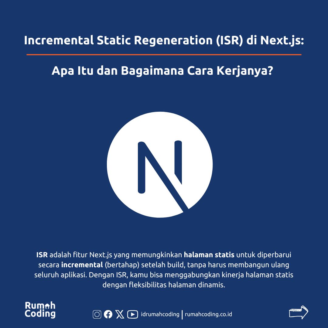 Rumah Coding on LinkedIn: #nextjs #isr #incrementalstaticregeneration # ... Rumah Coding on LinkedIn: #nextjs #isr #incrementalstaticregeneration # ...