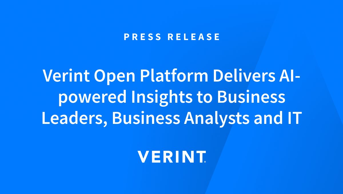 Verint on LinkedIn: Verint today announced the expansion of its contact ... Verint on LinkedIn: Verint today announced the expansion of its contact ...
