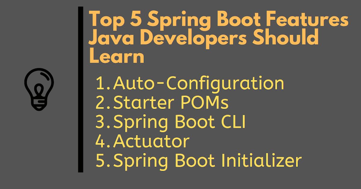 Soma Sharma on LinkedIn: Top 5 Spring Boot Features for Java Development Soma Sharma on LinkedIn: Top 5 Spring Boot Features for Java Development