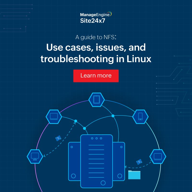 How to use NFS for file sharing in Linux | ManageEngine Site24x7 posted ... How to use NFS for file sharing in Linux | ManageEngine Site24x7 posted ...