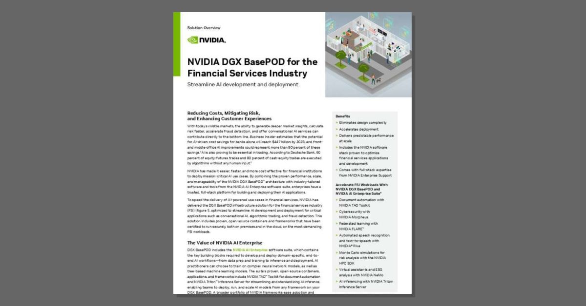 UpConnect Labs LLP on LinkedIn: NVIDIA DGX BasePOD for the Financial ... UpConnect Labs LLP on LinkedIn: NVIDIA DGX BasePOD for the Financial ...