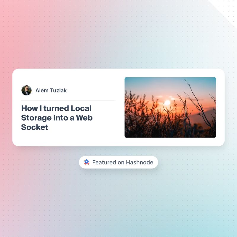 Hashnode on LinkedIn: Learn how to transform local storage into a web ... Hashnode on LinkedIn: Learn how to transform local storage into a web ...