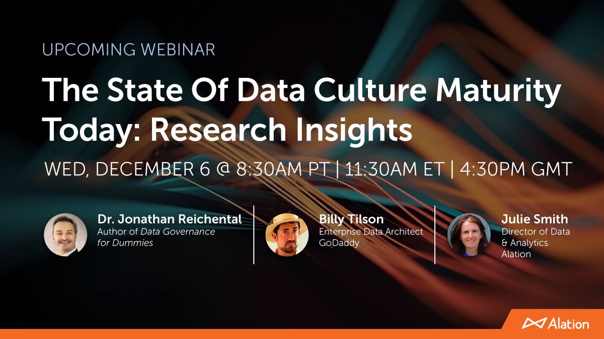 Alation webinar on data maturity | Andrew Ritchie posted on the topic ... Alation webinar on data maturity | Andrew Ritchie posted on the topic ...