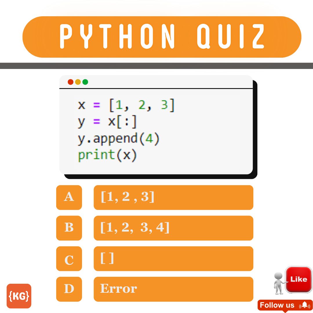 Kode Gurukul on LinkedIn: #python #quiz #mcq #learn #pythonprogramming ... Kode Gurukul on LinkedIn: #python #quiz #mcq #learn #pythonprogramming ...