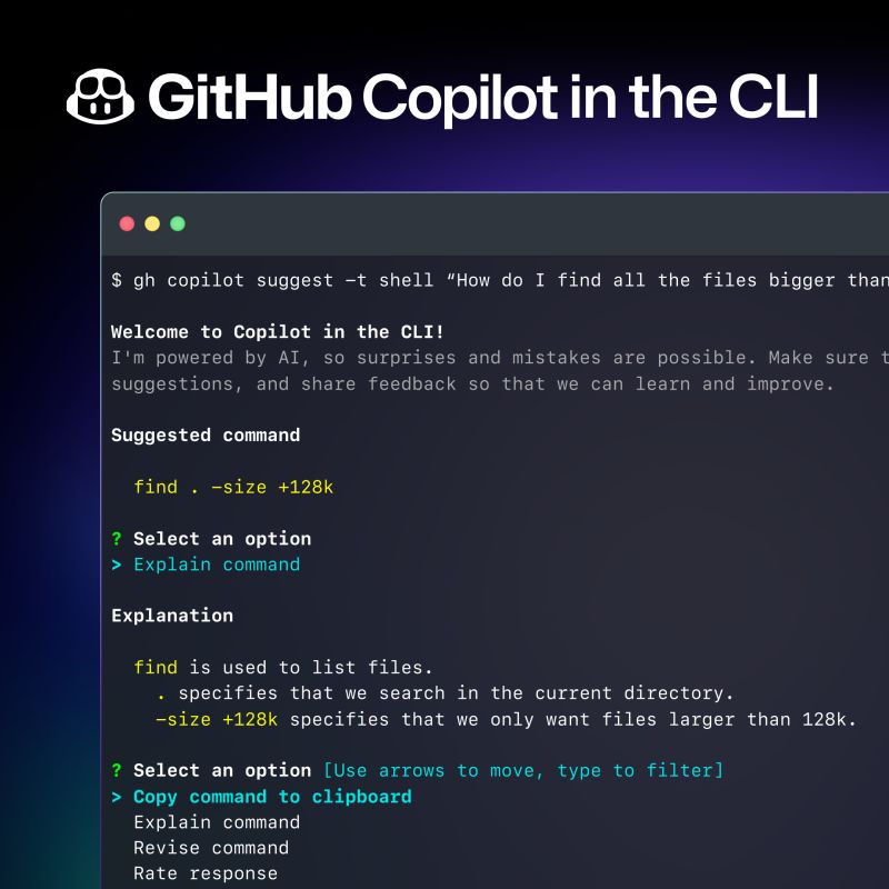 GitHub on LinkedIn: Introducing GitHub Copilot in the CLI 🎉 Elevate ... GitHub on LinkedIn: Introducing GitHub Copilot in the CLI 🎉 Elevate ...